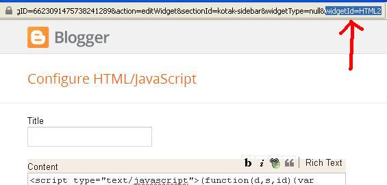 How To Find The Gadget/Widget ID of Any Blogger Gadget